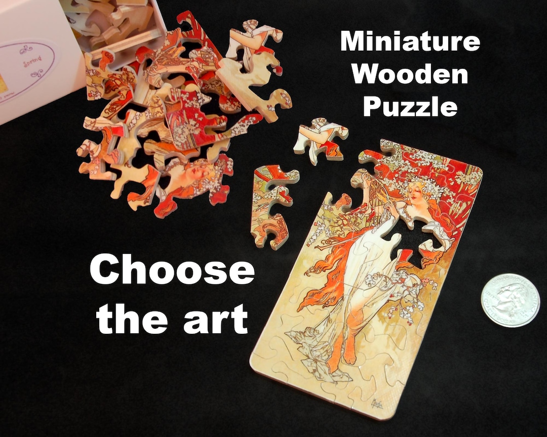 Mini Matchbox Puzzle • Choose Your Classic Art • Wooden Jigsaw • Pocket ...