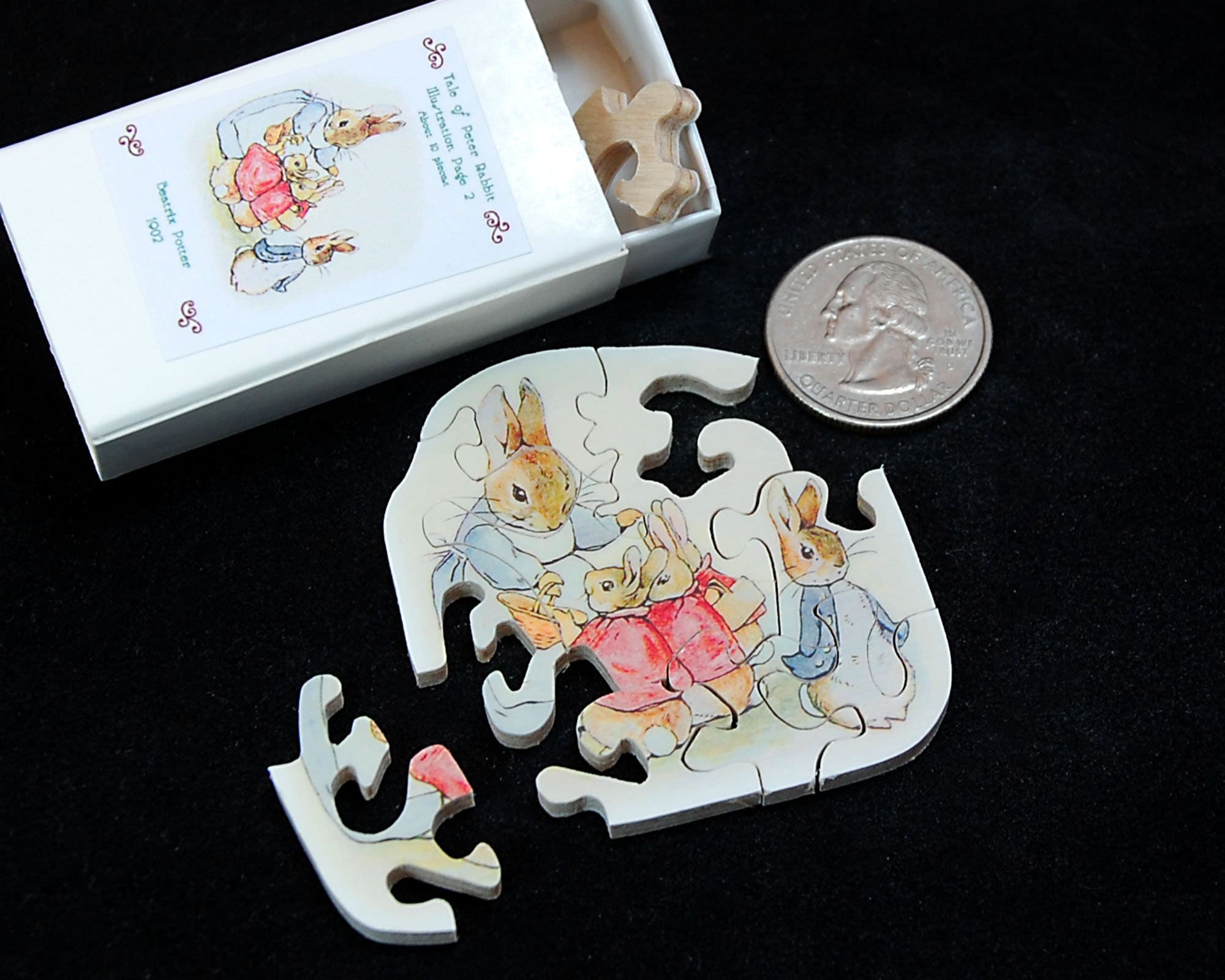 Mini Matchbox Puzzle, Peter Rabbit by Beatrix Potter, Illustration P. 2 ...