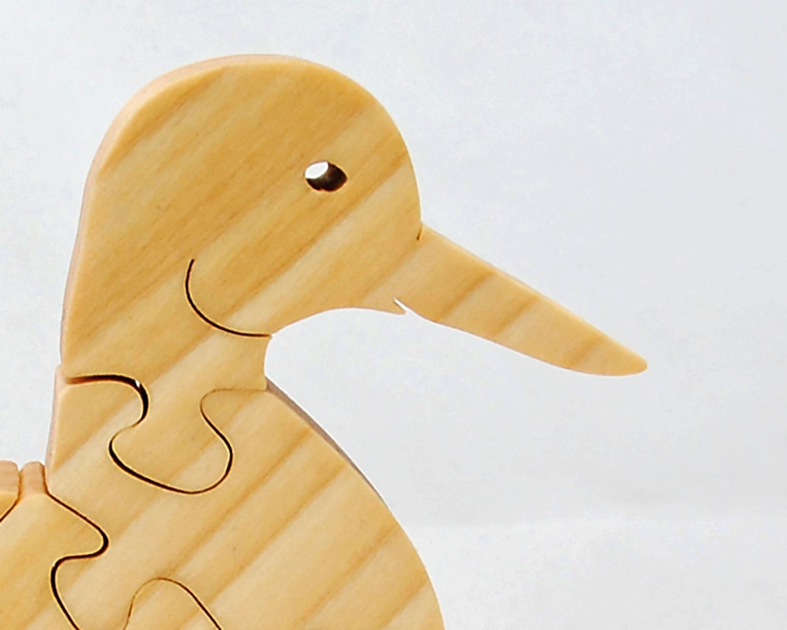 Wooden Duck Puzzle That Stands up Duck Art Shelf Sitter | Etsy