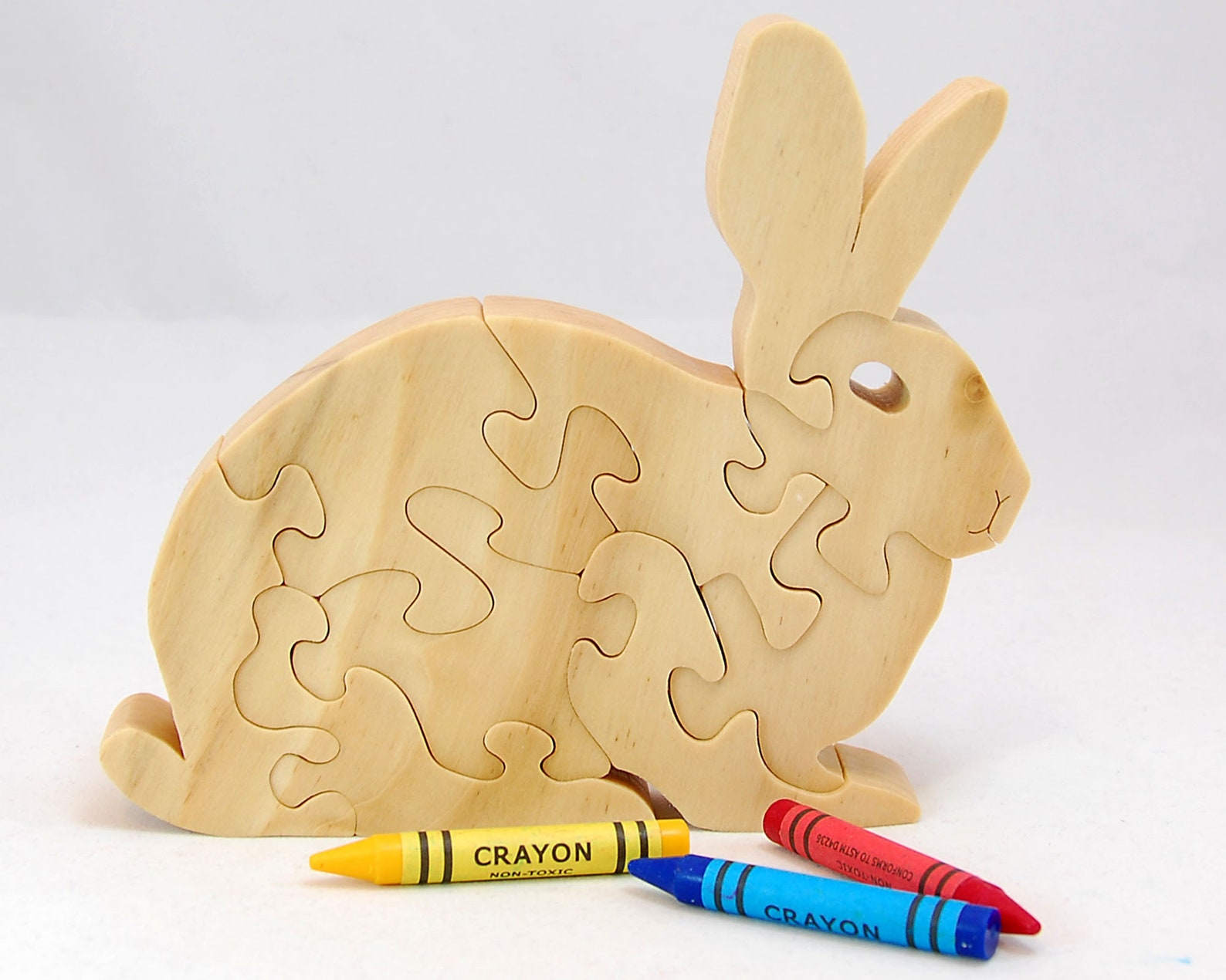 Wooden Rabbit Puzzle.Handmade Hand cut with scroll saw | Etsy