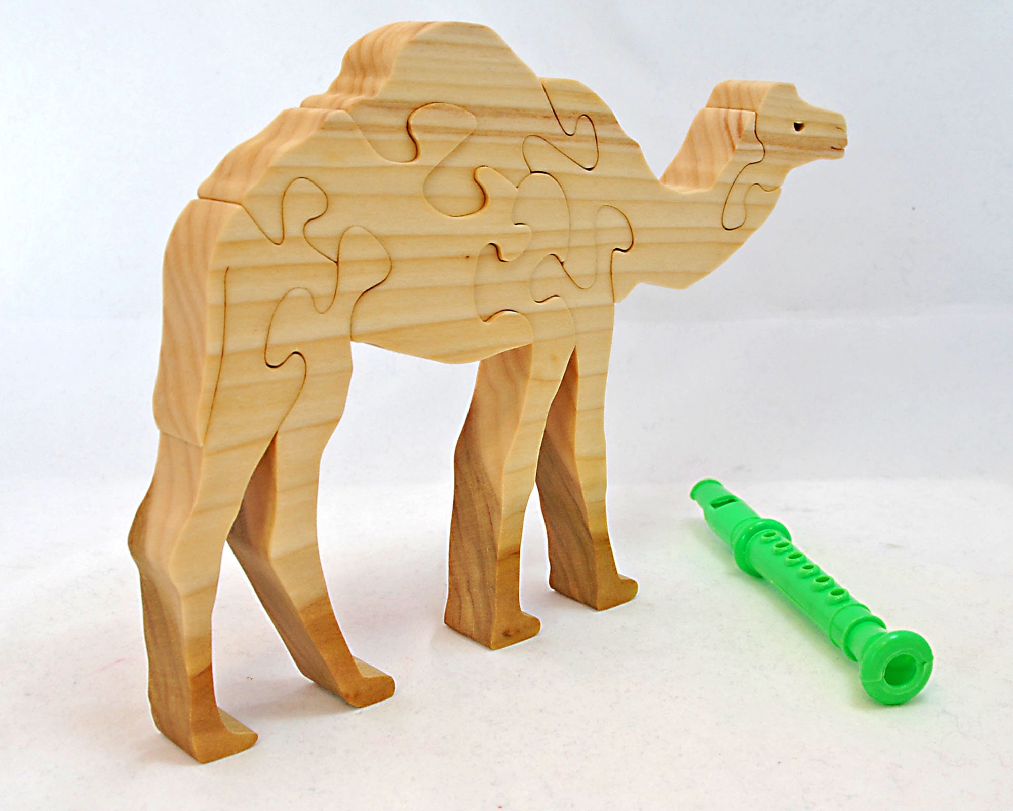 Wooden Camel Puzzle That Stands up Camel Art Shelf Sitter Animal Desk ...