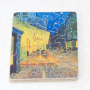 Mini Matchbox Puzzle Cafe Terrace at Night by Van Gogh. Wooden Jigsaw ...
