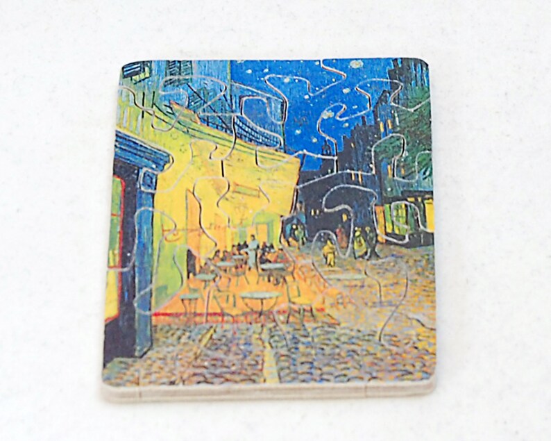 Mini Matchbox Puzzle Cafe Terrace at Night by Van Gogh. - Etsy