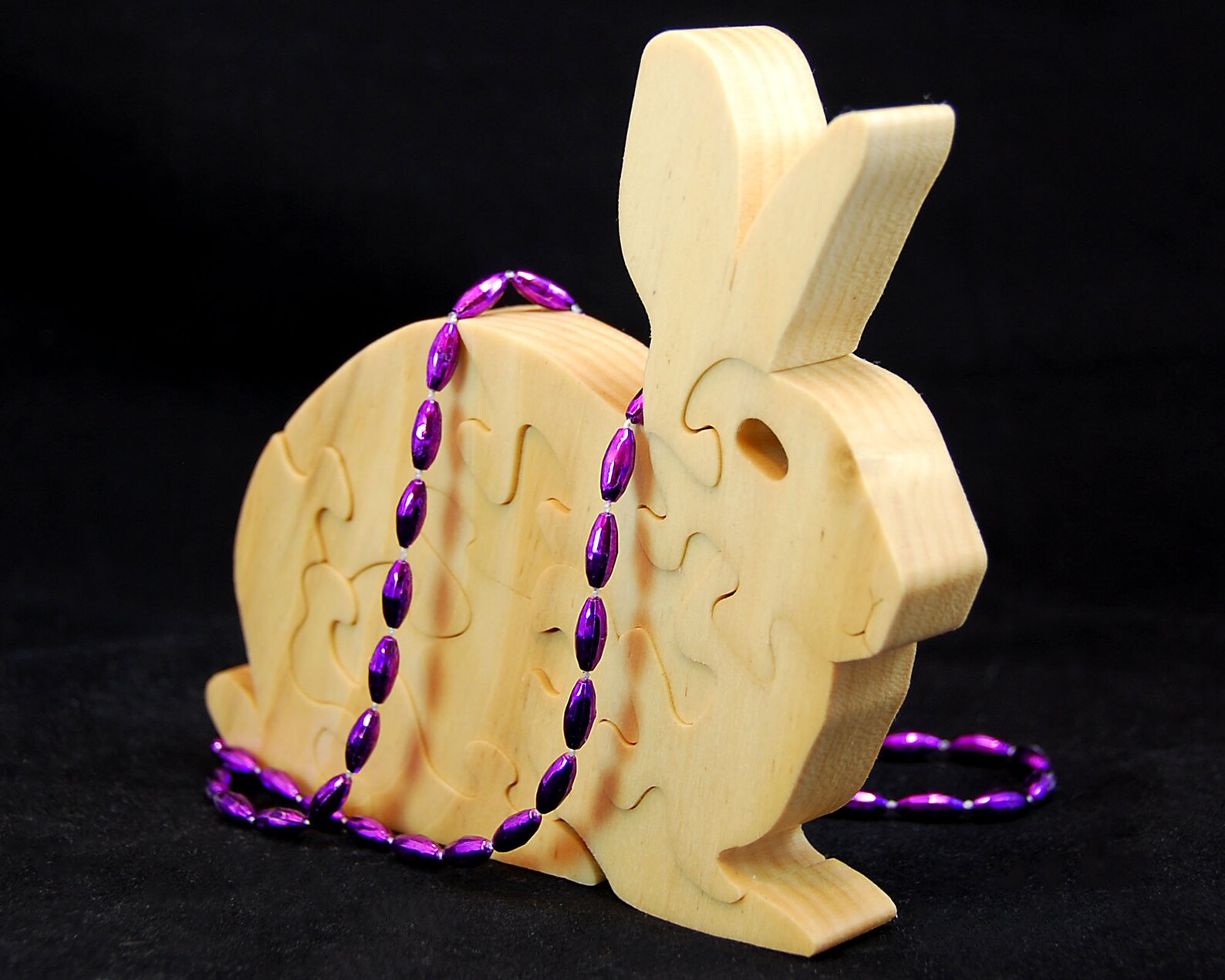 Wooden Rabbit Puzzle.handmade Hand Cut With Scroll Saw | Etsy