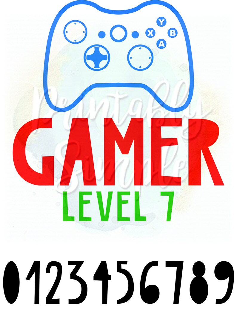 Gamer Level Birthday Age SVG Clipart Cut File - Etsy