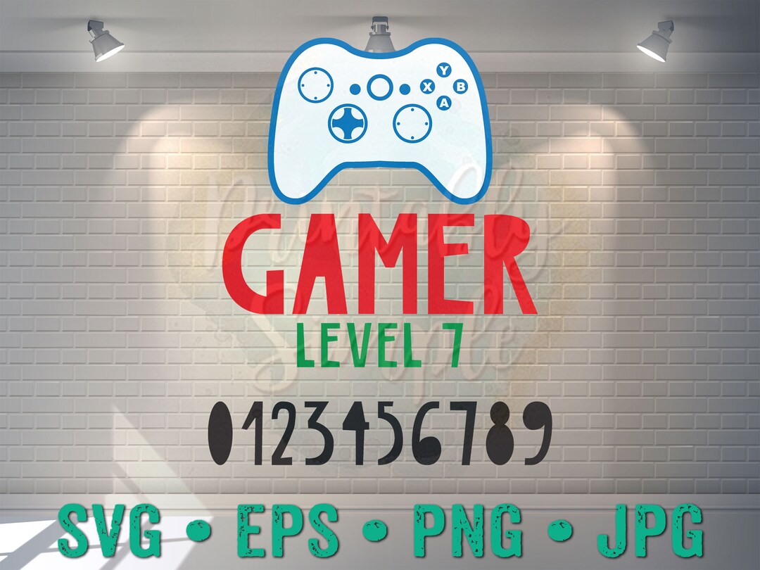 Gamer Level Birthday Age SVG Clipart Cut File - Etsy