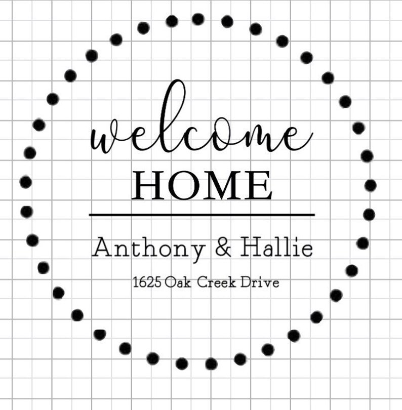 Circle Home Address Sign - Etsy