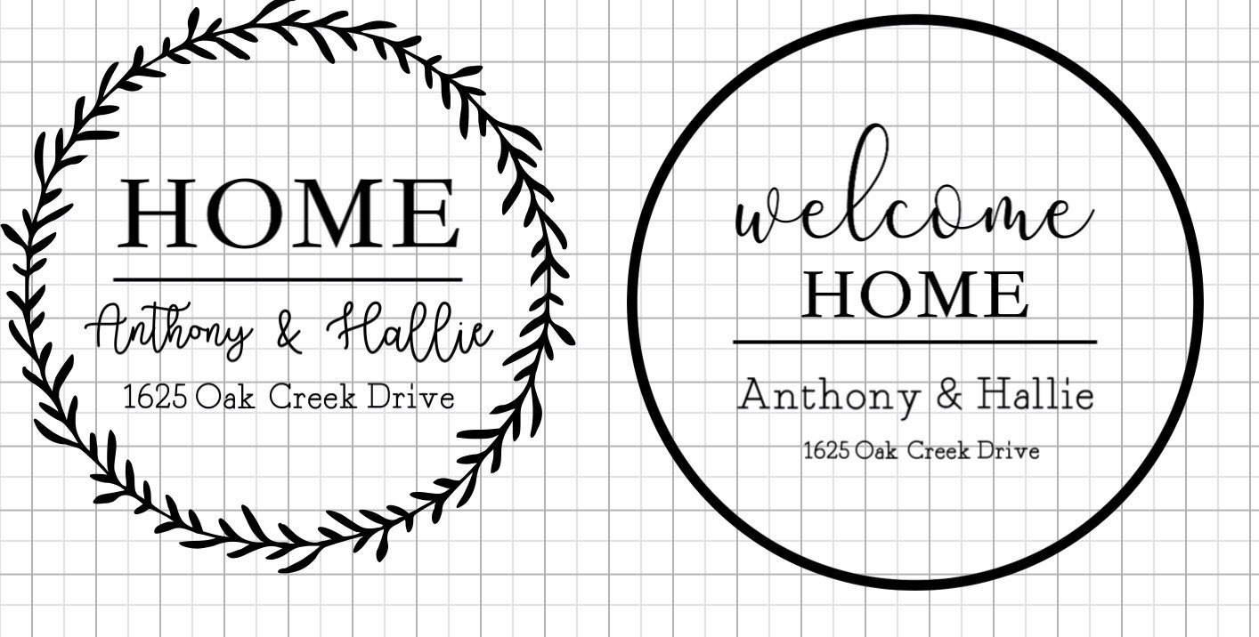 Circle Home Address Sign - Etsy