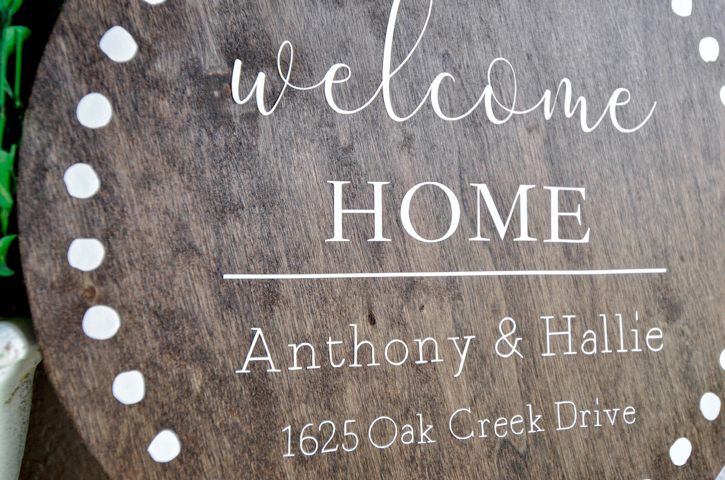 Circle Home Address Sign - Etsy
