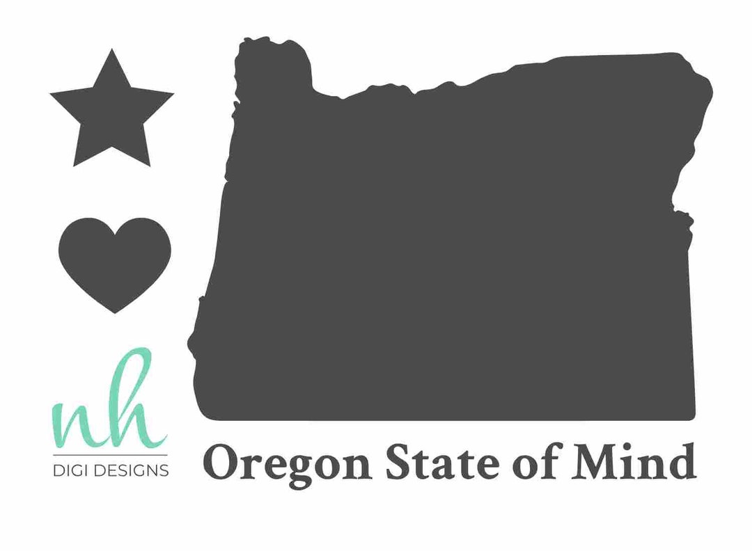 Oregon State SVG File for Cricut Design Space | City and State Clip Art ...