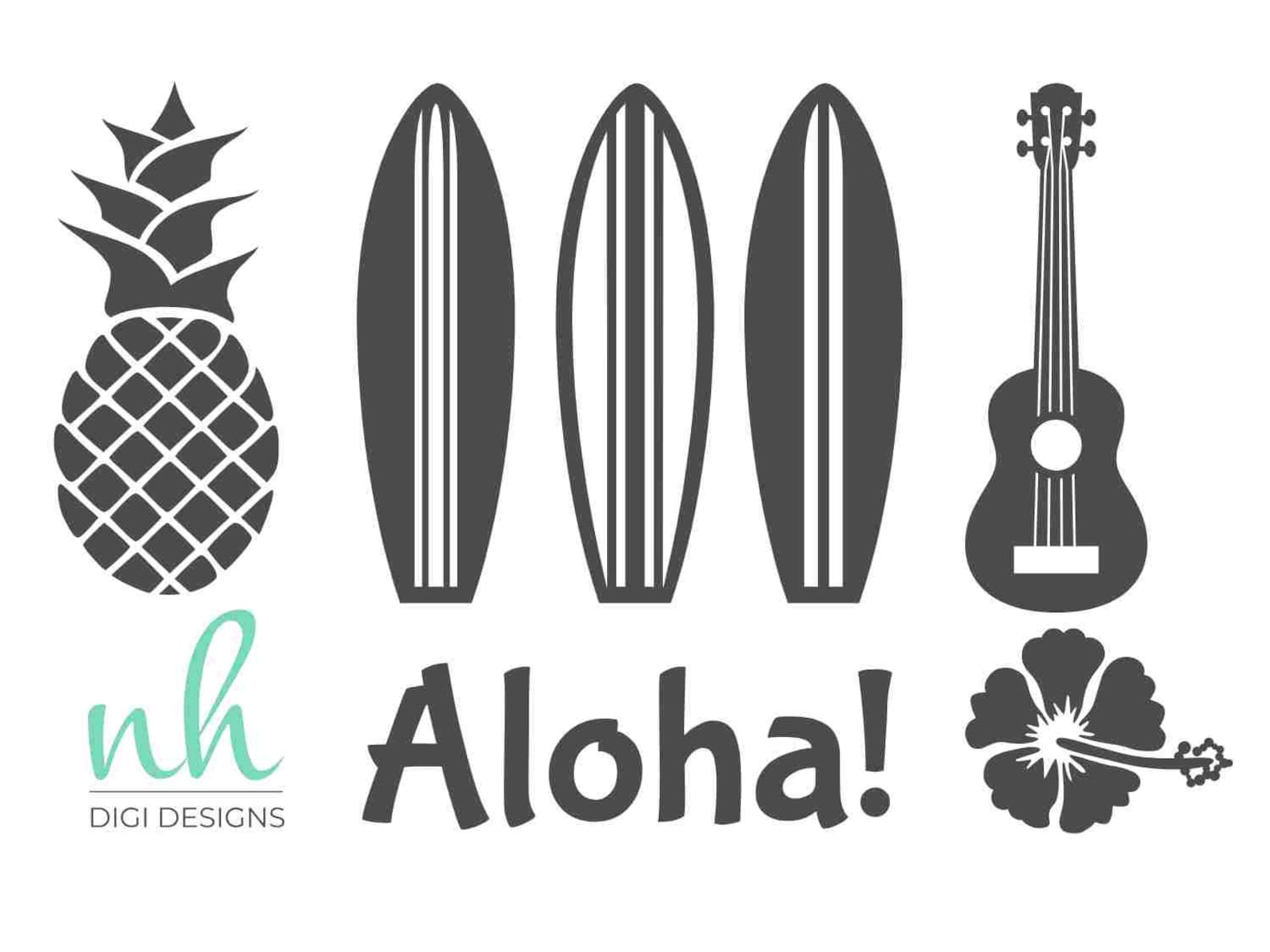 Hawaiian Theme SVG File for Cricut Design Space | Island Inspired Clip ...