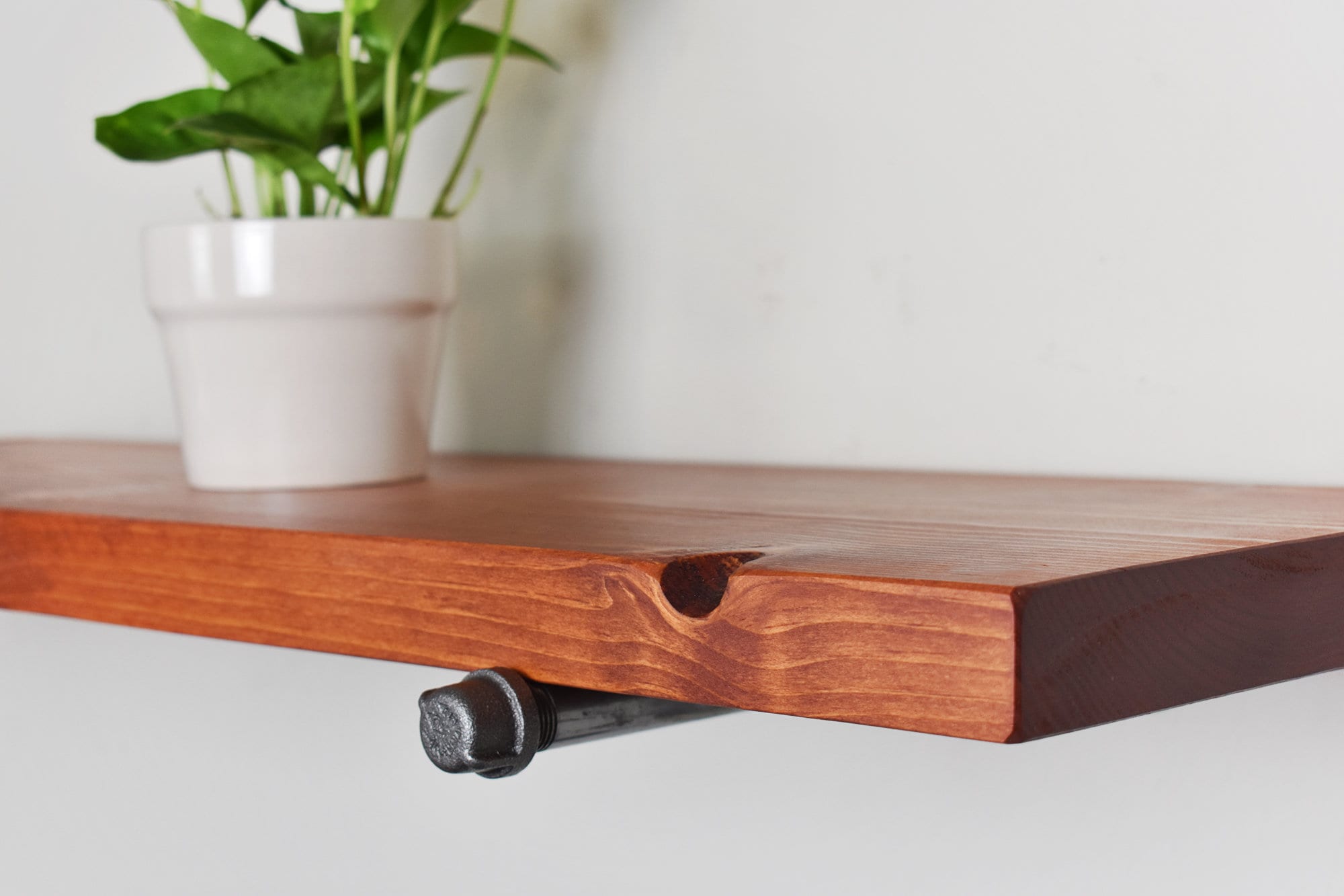 Industrial Floating Shelf Open Shelving Farmhouse Style Wood | Etsy