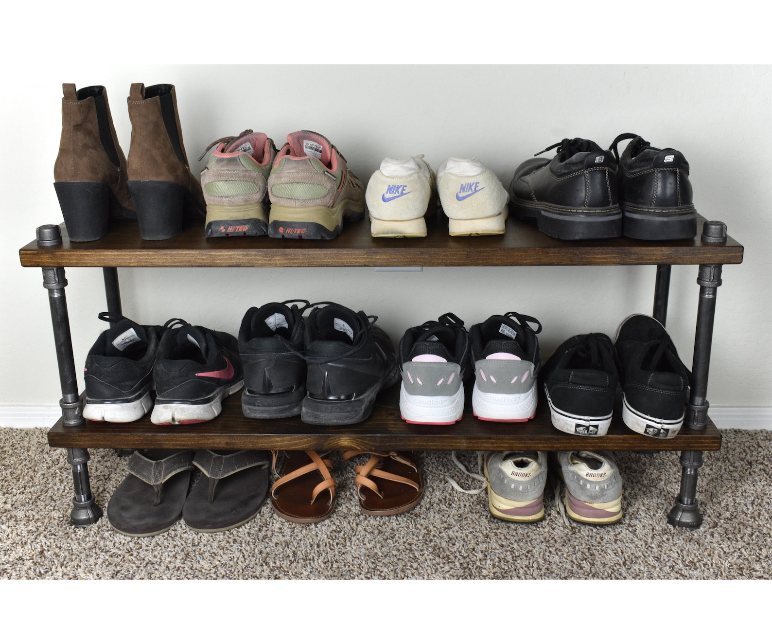 Industrial Style Shoe Rack Entryway Shoe Storage Rustic Shoe | Etsy