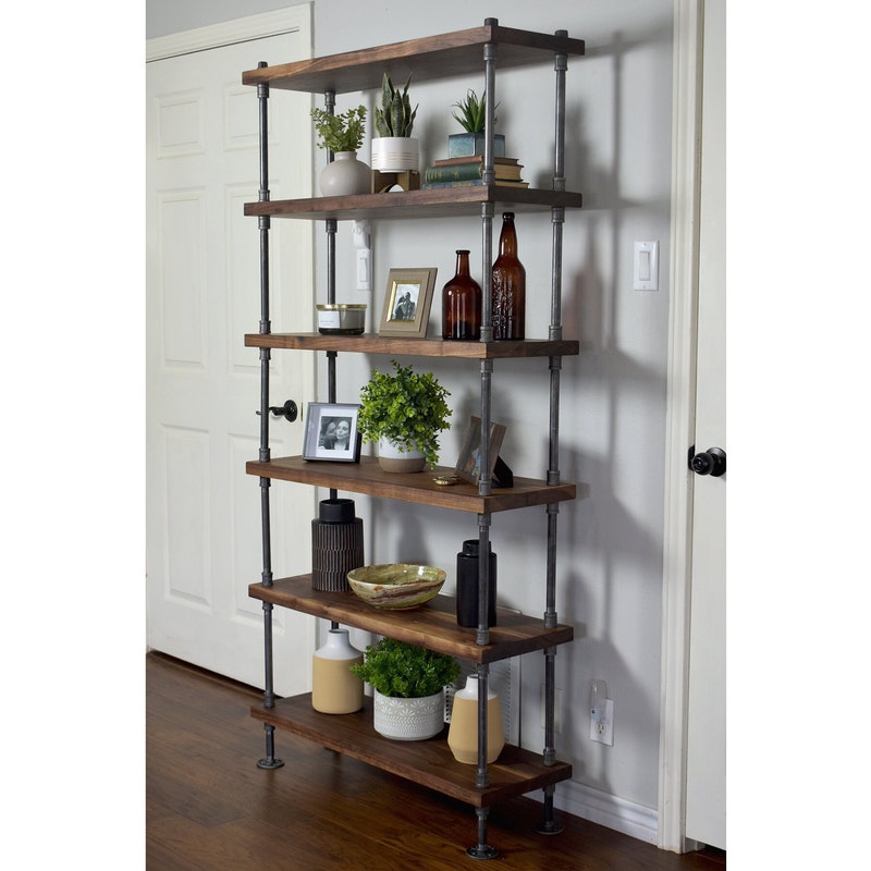 Walnut Bookcase Live Edge - Etsy