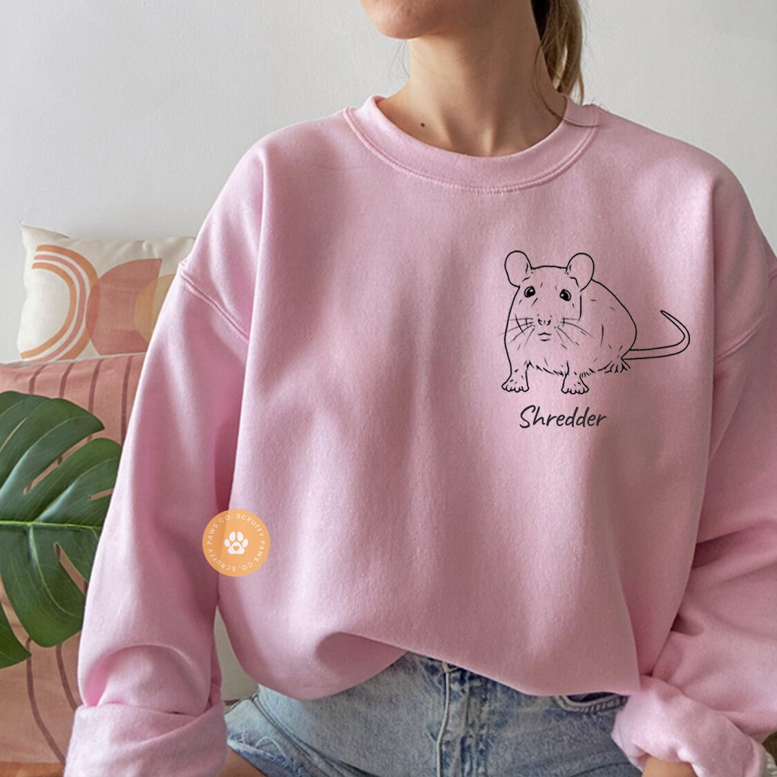Custom Rat Crewneck Sweater Personalized Rat Sweatshirt Gift for Rat ...