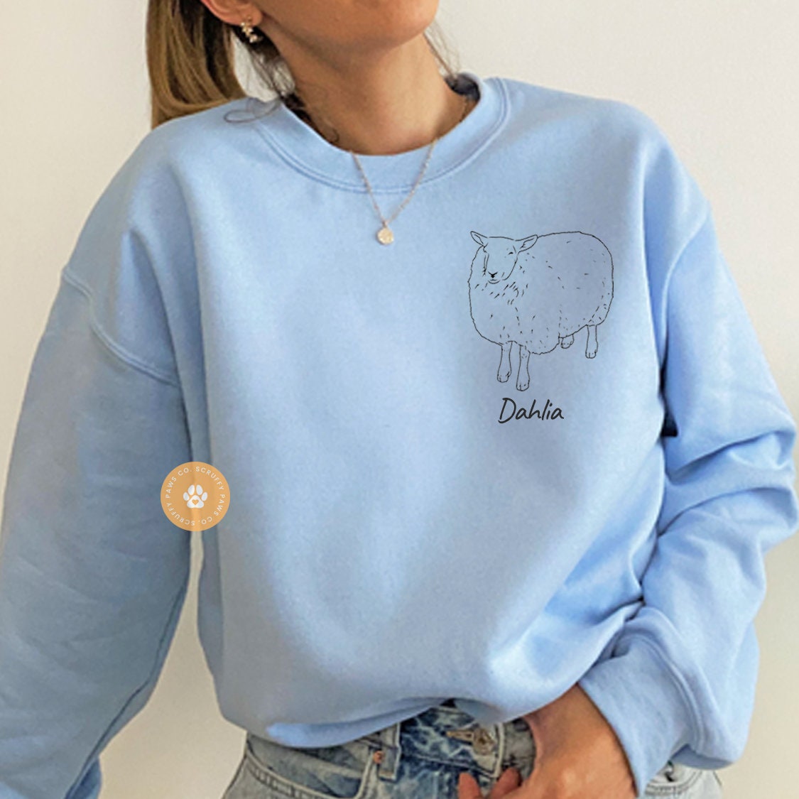 Custom Sheep Crewneck Sweater Personalized Sheep Sweatshirt Gift for ...