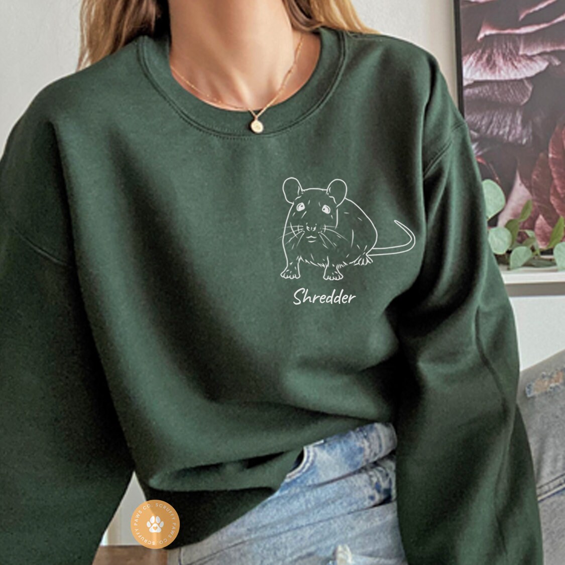 Custom Rat Crewneck Sweater Personalized Rat Sweatshirt Gift for Rat ...