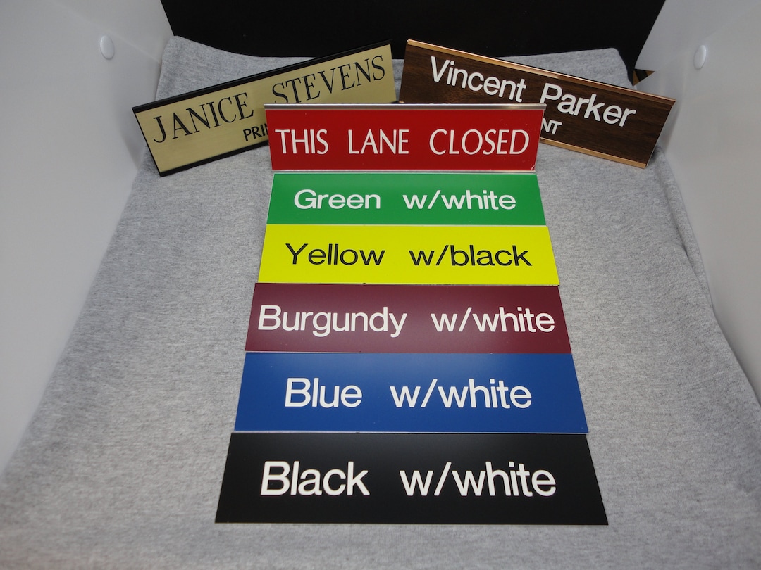 Plastic Signage - Any Size up to 10 Square Inches-free ENGRAVING ...
