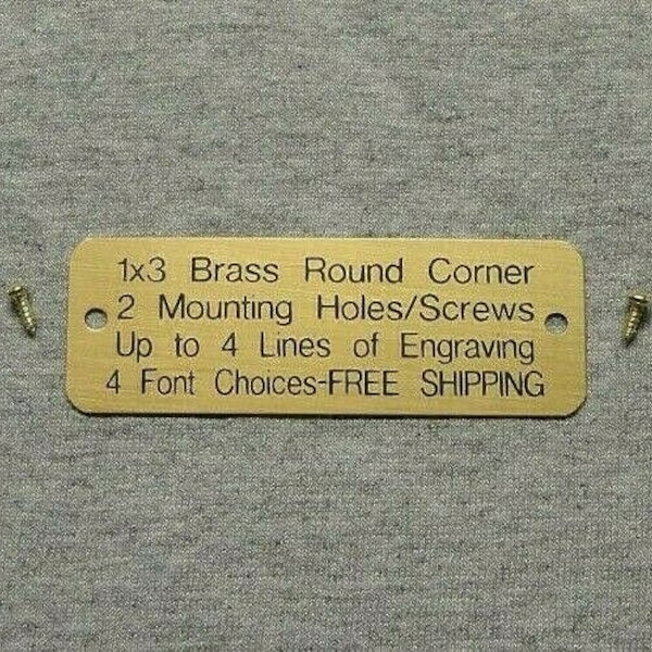 Brass Plaque - Etsy