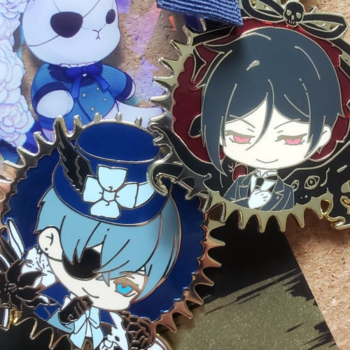 Black Butler Hard Enamel Pins Kuroshitsuji Ciel Sebastian | Etsy