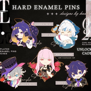 Vtuber Hard Enamel Pins - Luxiem Noctyx Luca Vox Ike Mysta Shu Sonny ...