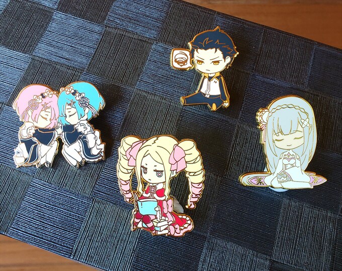 Re:zero Hard Enamel Pin - Rem Ram Emilia Subaru Beatrice - Etsy