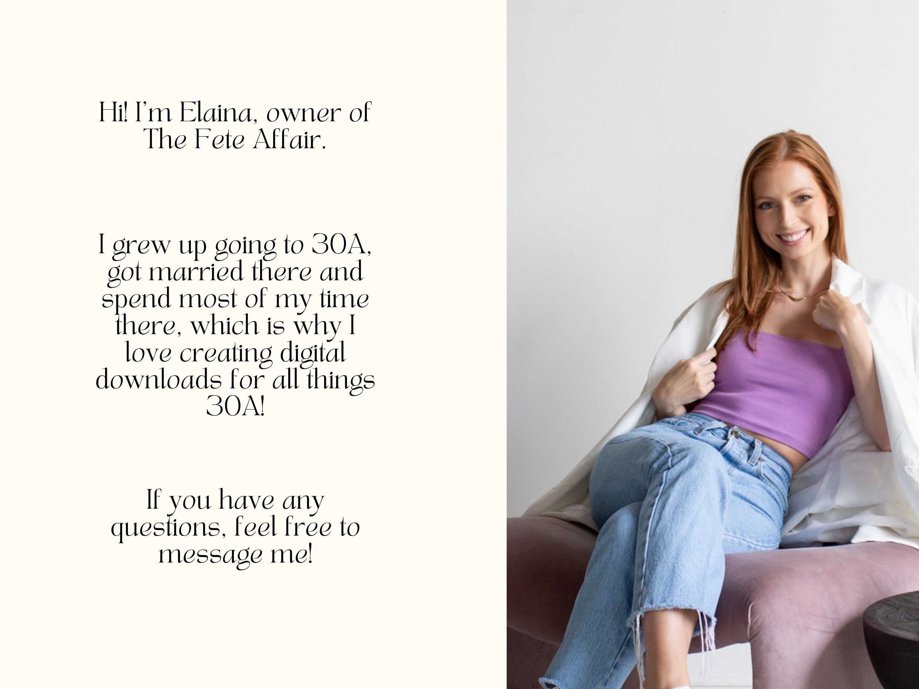 Coastal 30A Alys Beach Bachelorette Invitation and Itinerary Template ...