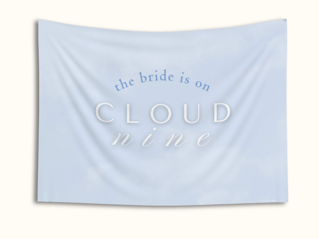 Cloud Nine Bachelorette Tapestry, Bridal Shower Backdrop - Etsy