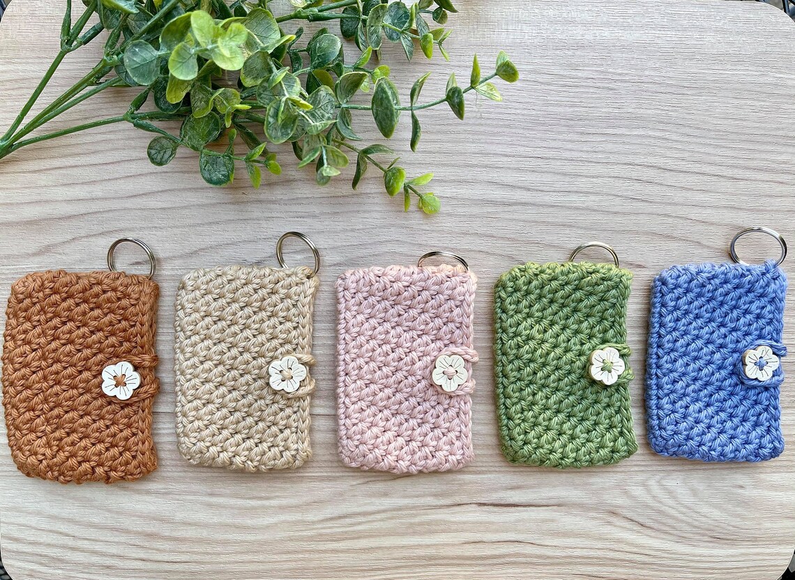 Crochet Card Holder. Handmade Mini Wallet | Etsy