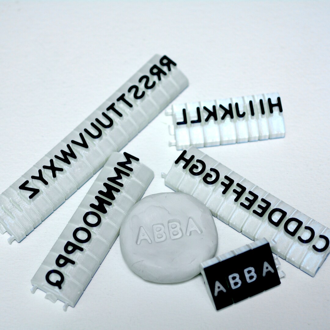Alphabet Capital Letter Stamps That SNAP Together for Pottery, Clay ...