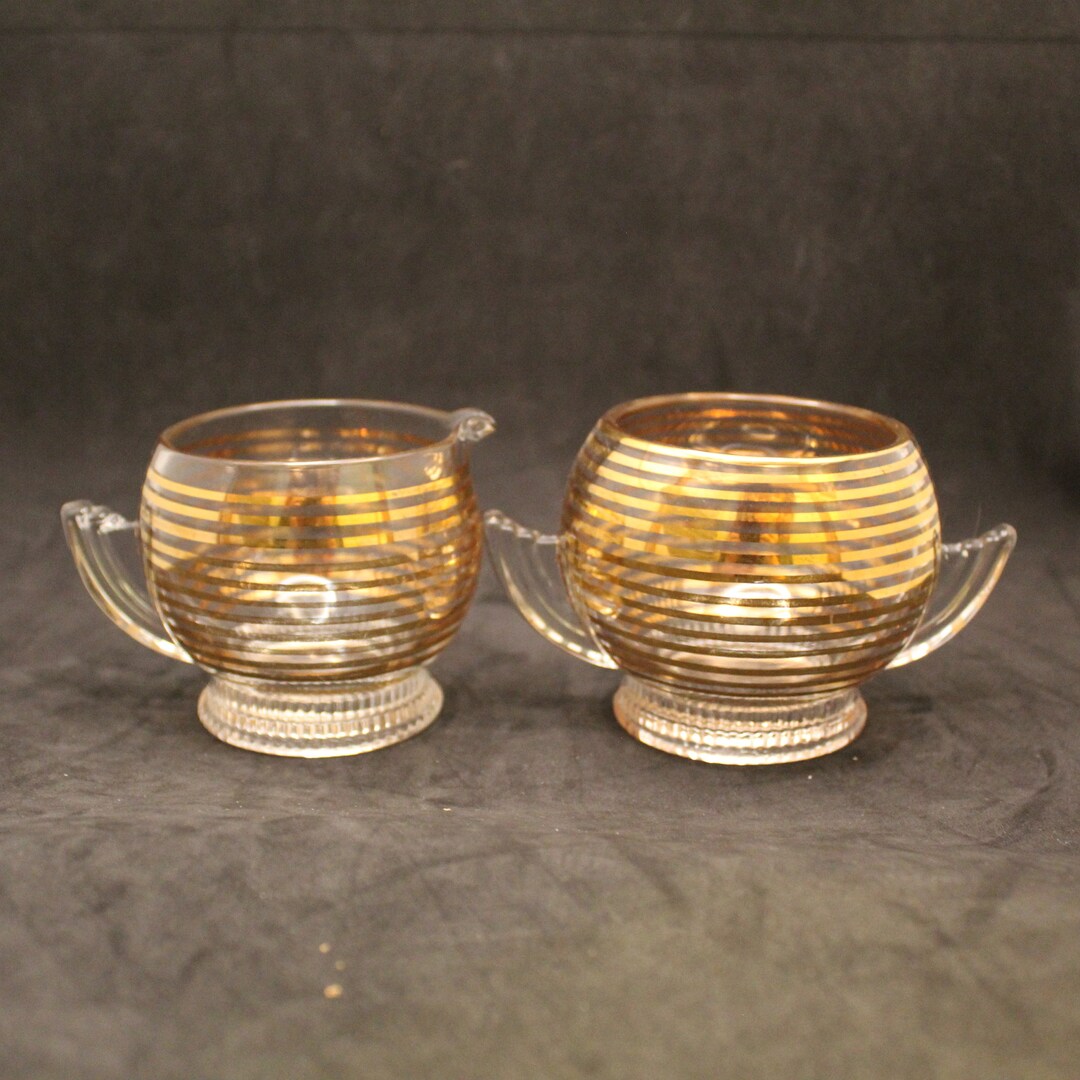 Vintage Art Deco Duncan and Miller Terrace Pattern Sugar Bowl and ...