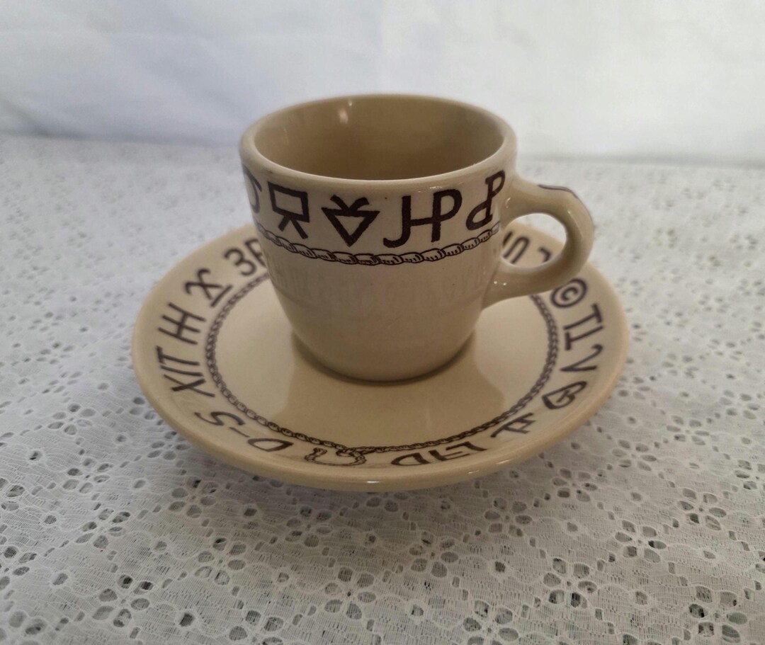 Original Westward Ho Wallace China Rodeo Pattern 3 3/8" Flat Coffee Cup ...