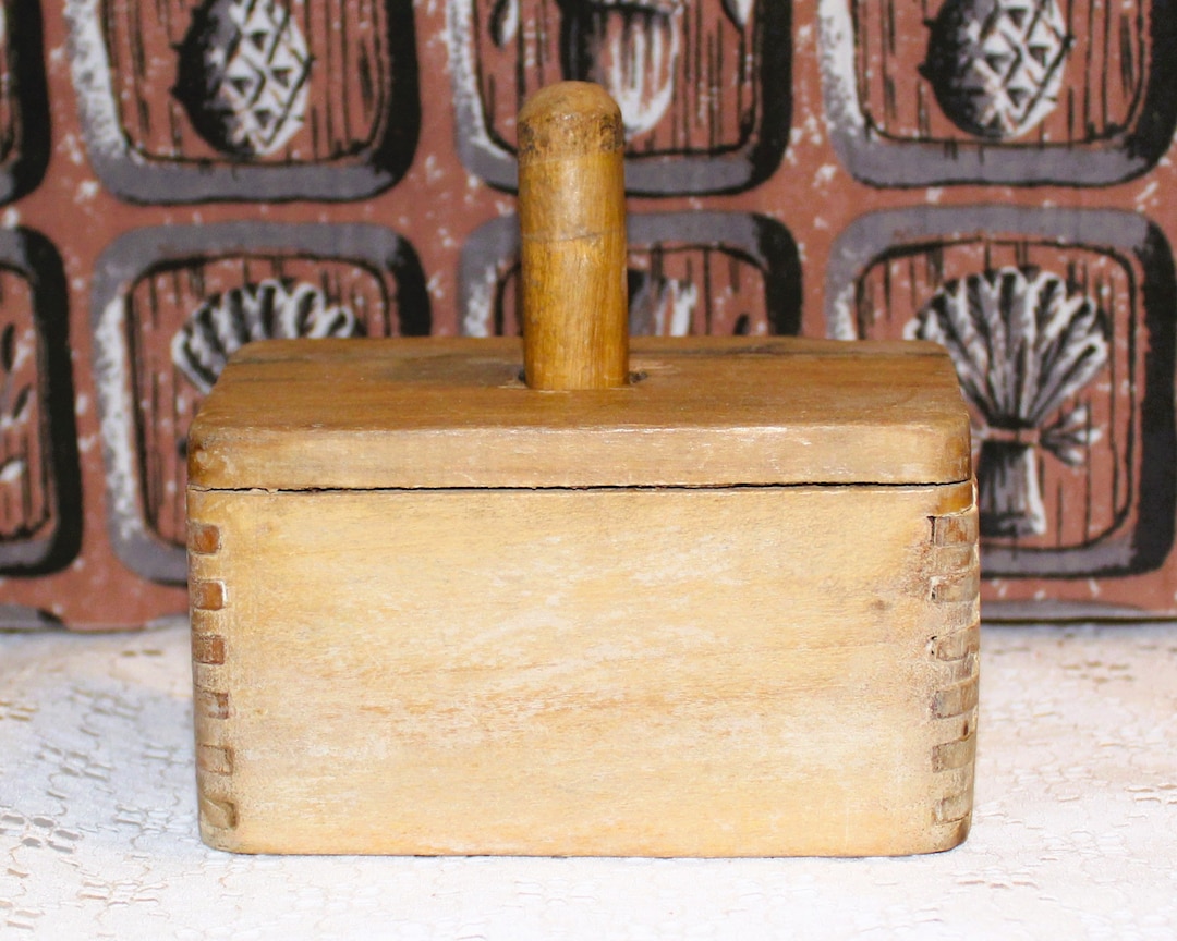 Vintage Rectangle Butter Mold Press Farmhouse Decor Shabby Chic - Etsy