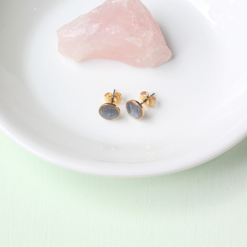 Grey Studs - Etsy