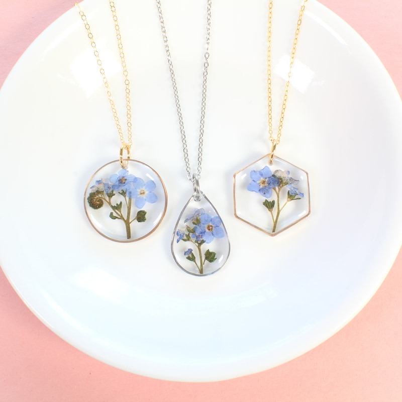 Pressed Flower Jewelry - Etsy