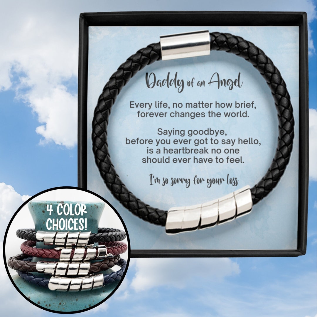 Miscarriage Gift for Dad, Loss of Baby Bracelet for Daddy, Infant Loss ...