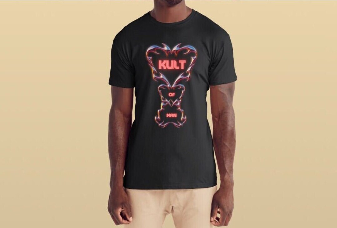 Red Bladed Heart T-shirt by kult of Man - Etsy