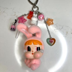 The Powerpuff Girls X Cry Baby Keychain Light Pink ( Bunny Bubbles ...