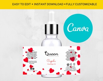 Body Oil Label Template - Etsy