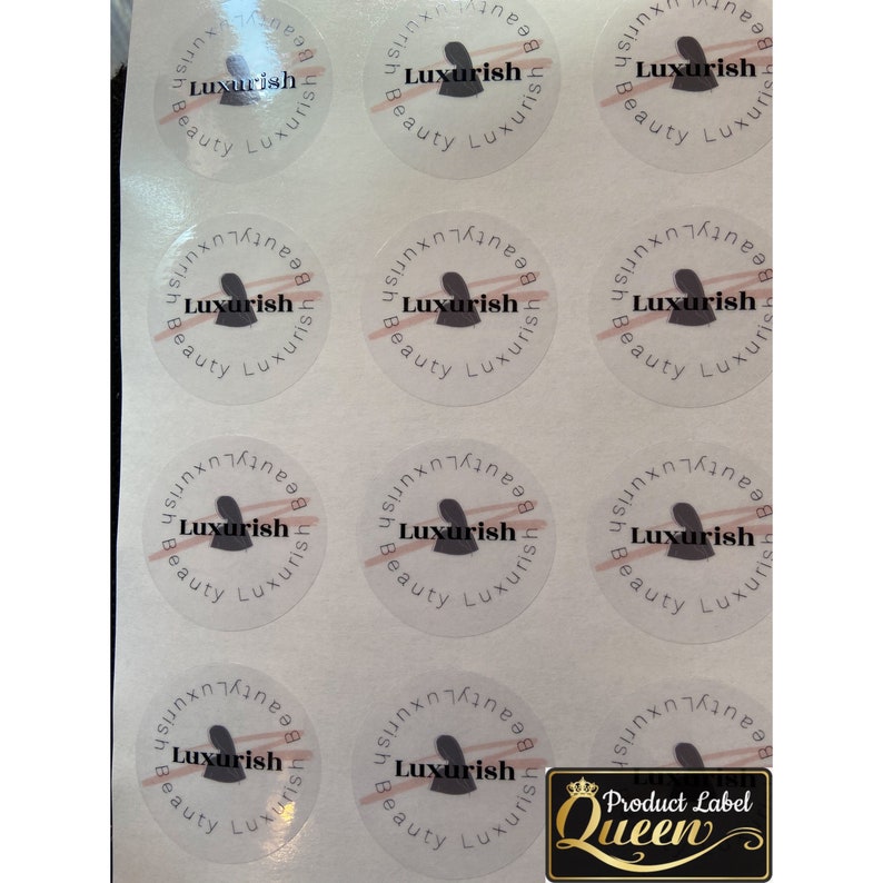 Clear Logo Labels Circle | Etsy