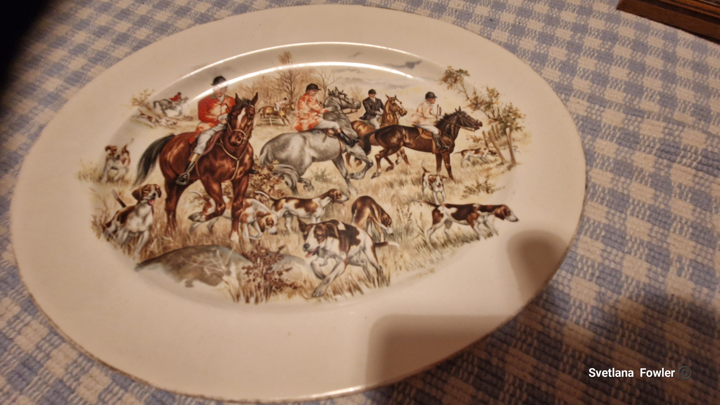 Rare Crown Ducal Pottery Fox Hunt Hunting Scene Platter - England - Etsy