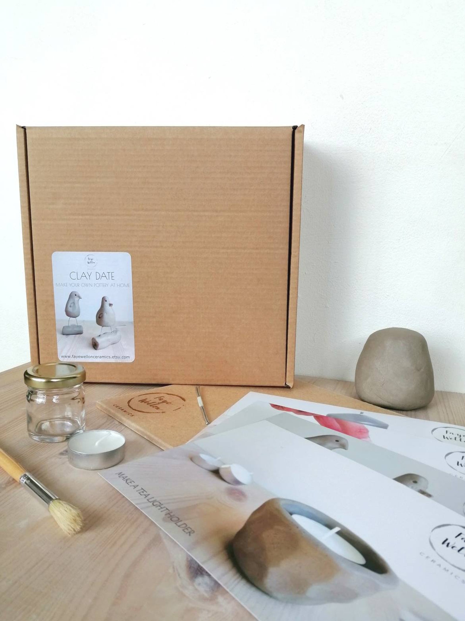 Pottery CLAY DATE Kit Valentine's Date Night - Etsy