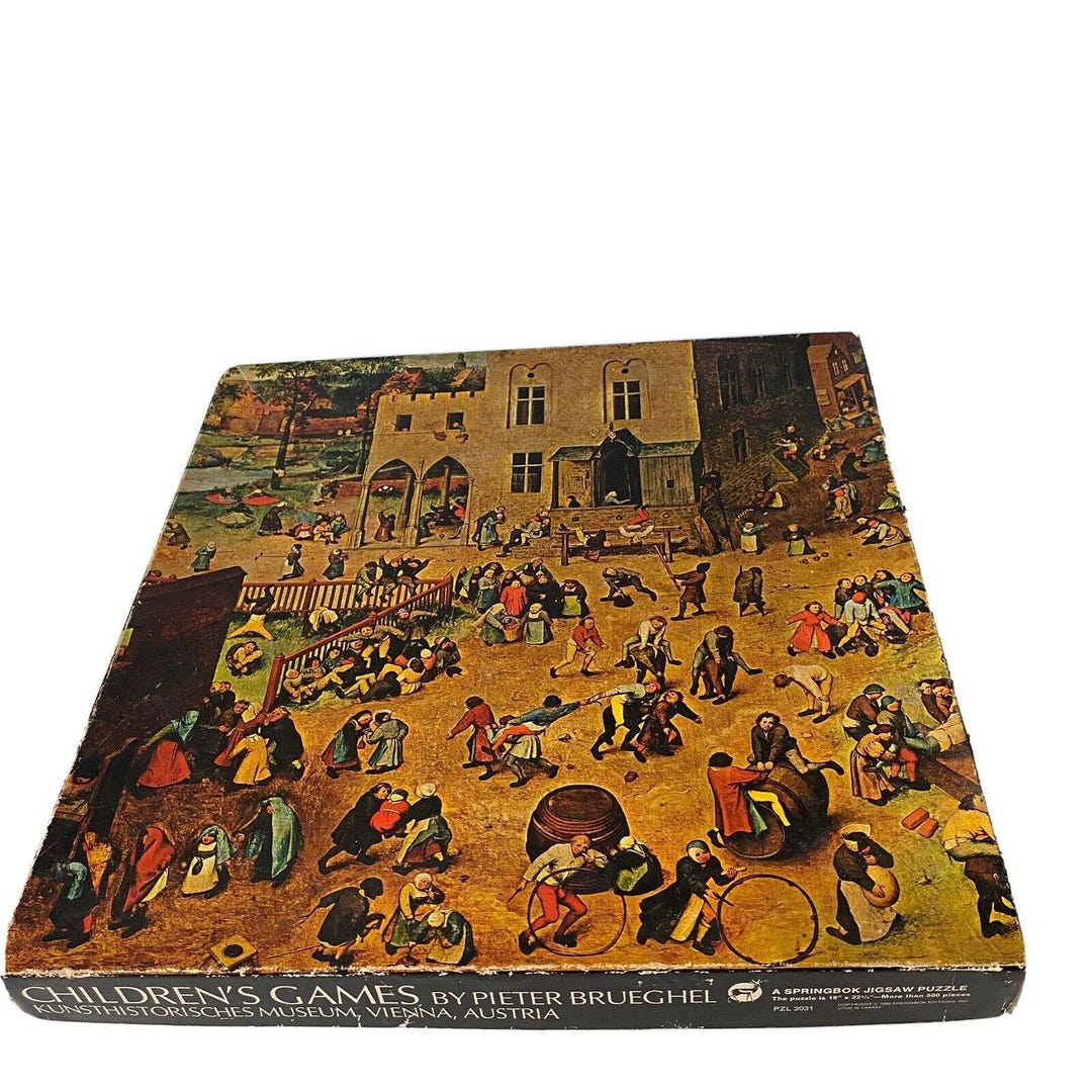 Children's Games by Pieter Brueghel 500 Pc Puzzle 1969 Medieval 16x22 3 ...