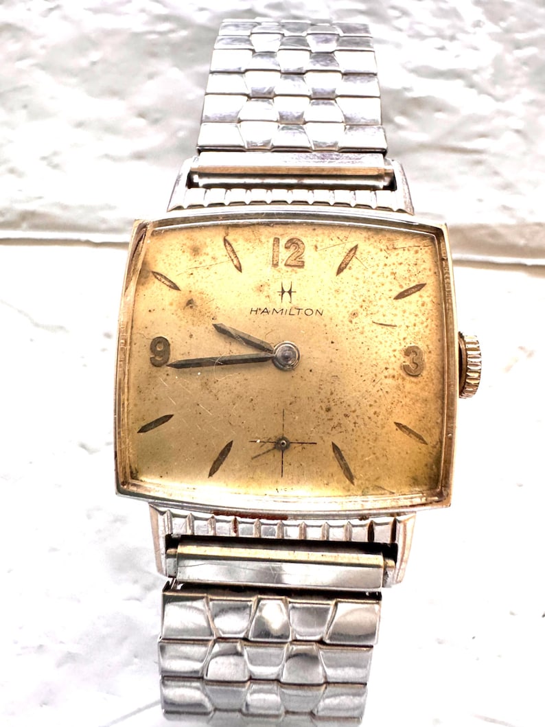 Vintage Hamilton Men's Tank Watch: 10k RGP Bezel, 26mm Mechanical - Etsy
