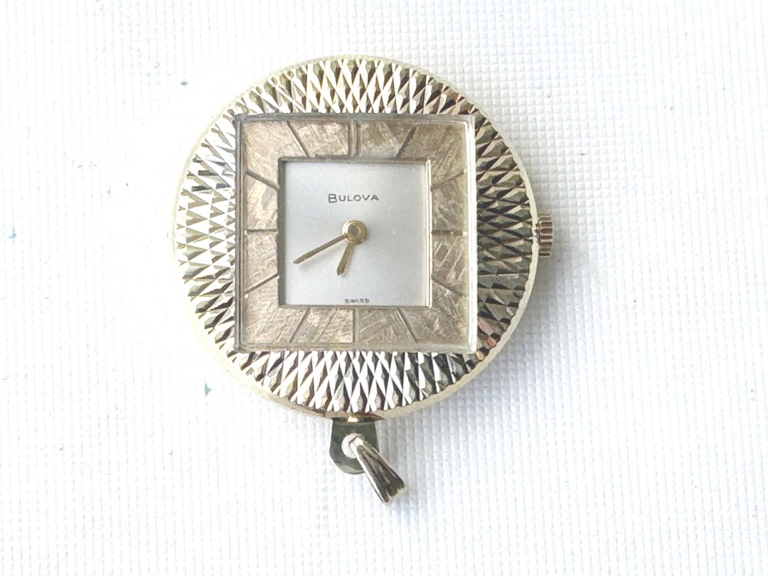 Vintage Bulova Gold Plated 17J Women's Mechanical Pendant Watch, 33mm ...
