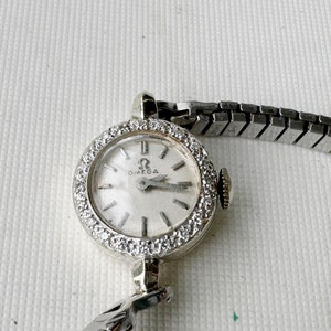 Vintage Omega 14K Platinum Diamond Missing Watch, 16mm Case, Running - Etsy
