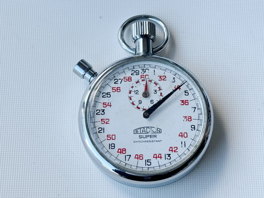 Vintage Swisss Stadion Super Shockresistant Stopwatch, 50mm Case ...