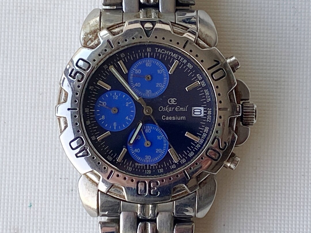 Vintage Oskar Emil Caesium Mens Quartz Watch 38mm Case - Etsy