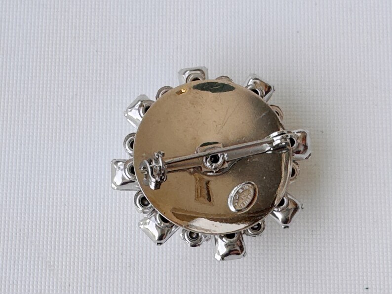 Vintage Kramer of New York Rhinestone Brooch 1 1/2 Inches - Etsy