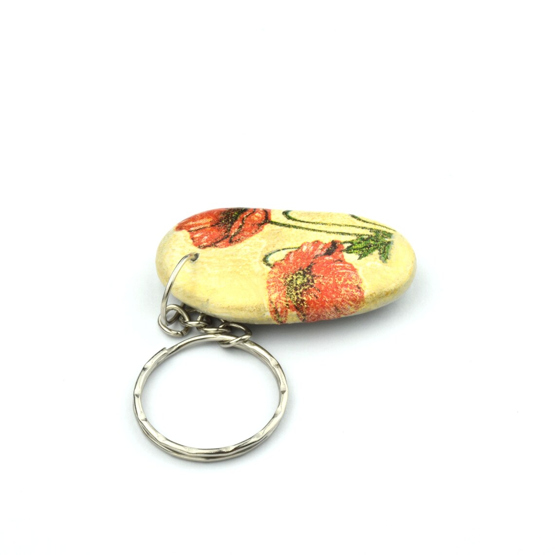 Natural Stone Keychain Handmade Keychain Decoupage Key - Etsy UK